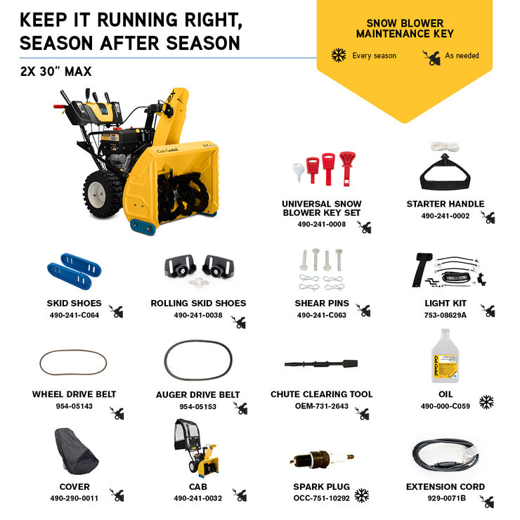 2X 30" MAX Two-stage Snow Blower | Cub Cadet US
