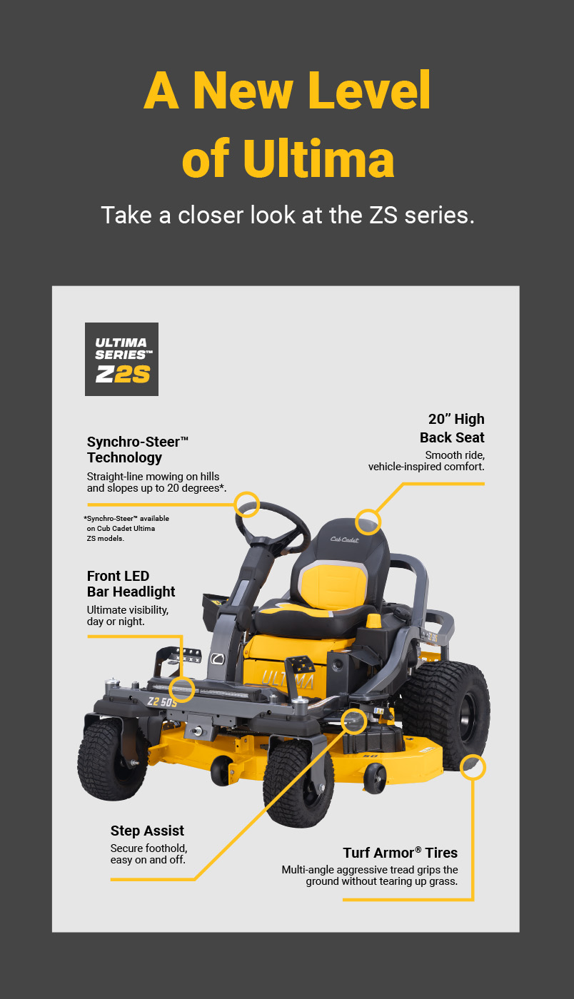 Ultima Series™ ZS ─ Zero-Turn Mowers | Cub Cadet US