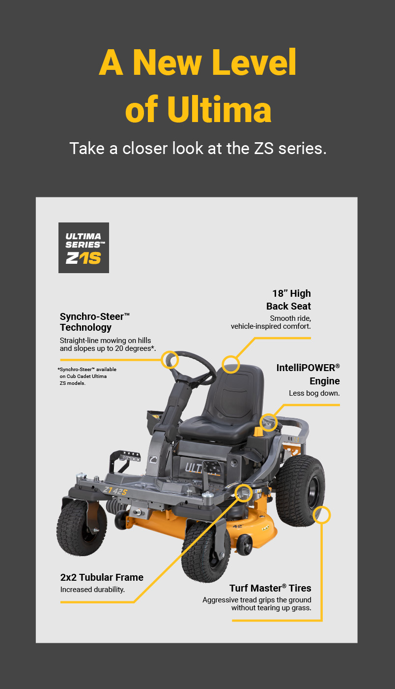 Ultima Series™ ZS ─ Zero-Turn Mowers | Cub Cadet US